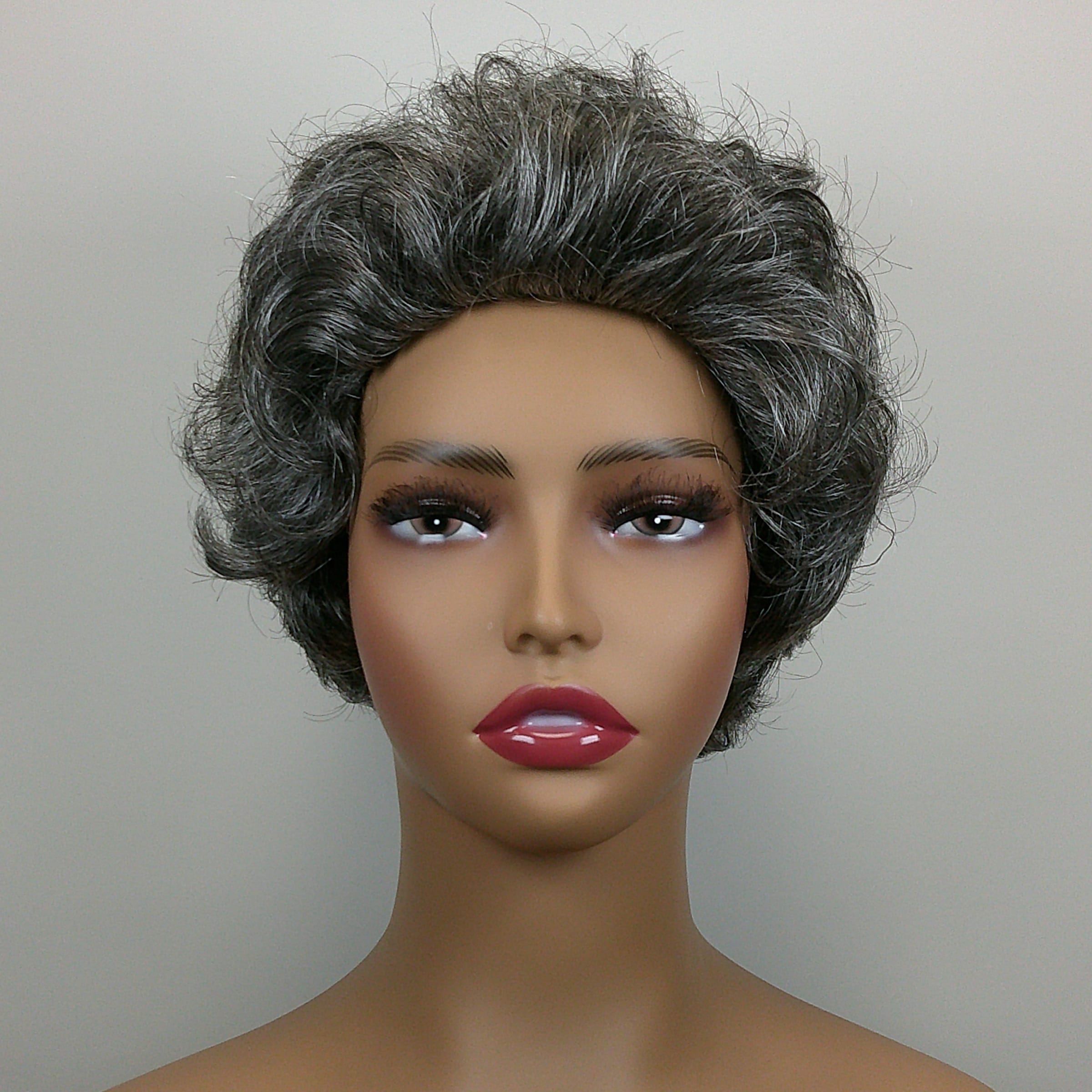 Tonya - Gray Short Length Synthetic Wig | Carolyn Anderson Salon