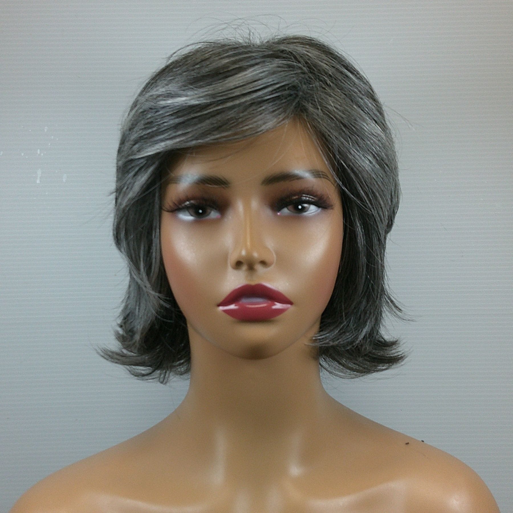 Aria - Gray Short Length Synthetic Wig | Carolyn Anderson Salon